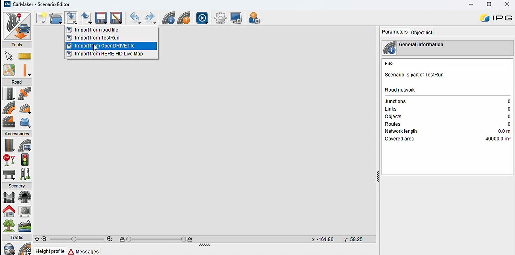 Importing OpenDRIVE road format in Scenario Editor - Tracks & Scenarios ...